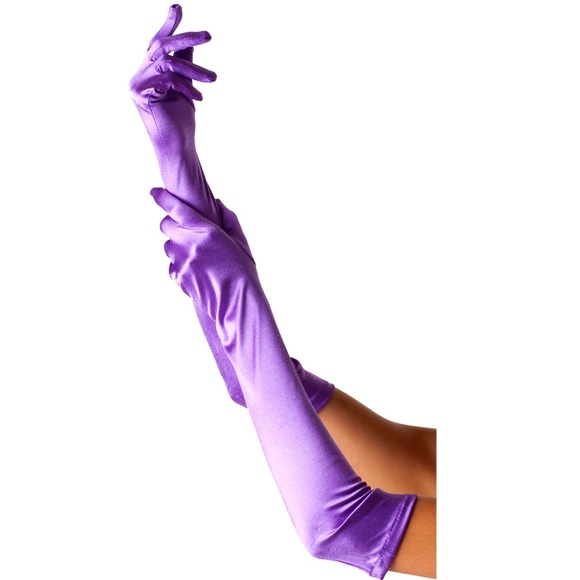 FP-992010PU | Accessories | Purple Satin Evening Gloves Opera Length ...